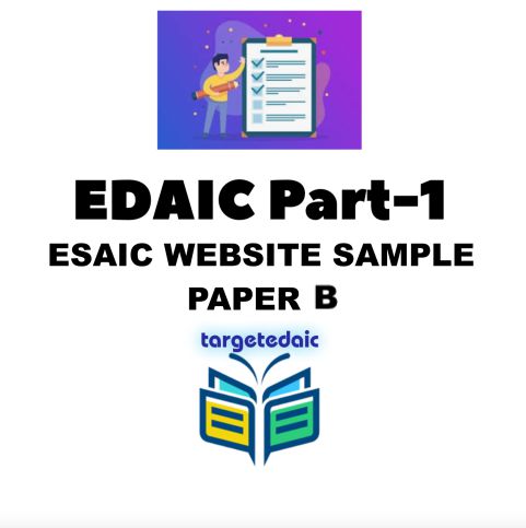 ESAIC Sample Paper B Mock-test with MCQ explanations. - targetedaic